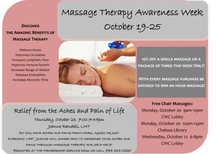 Oct. 19-25: Massage Therapy Awareness Week - Chelsea Update: Chelsea ...