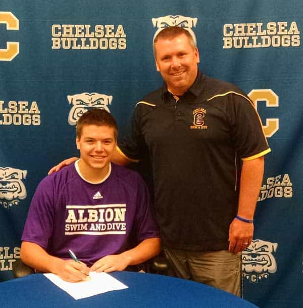 Jake Burris signs letter of intent to dive for Albion College - Chelsea ...
