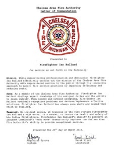 Firefighter Ian Ballard receives Letter of Commendation - Chelsea ...