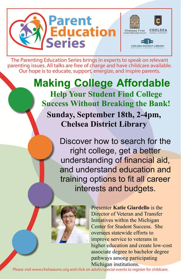 Reminder to parents: making college affordable program Sept. 18 at the ...