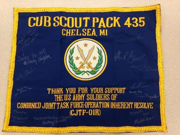 Cub Scout Pack 435 sends care packages to soldiers - Chelsea Update ...