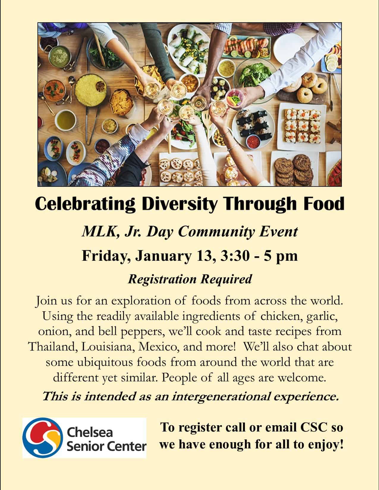 Jan. 13: Register for 'Celebrating Diversity Through Food' at the ...