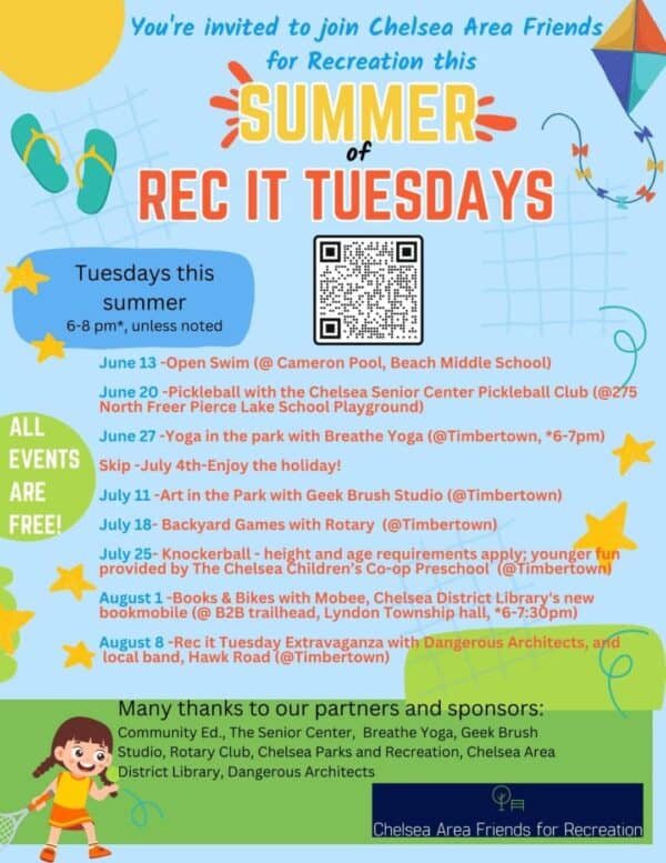 Aug. 1: Books, Bikes and More at Rec It Tuesday - Chelsea Update ...