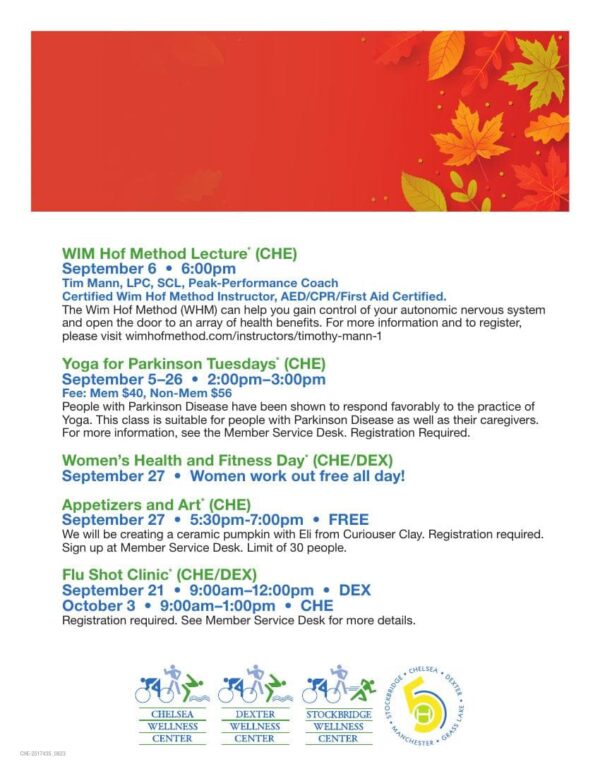 Check Out These September Events at the Chelsea Wellness Center ...