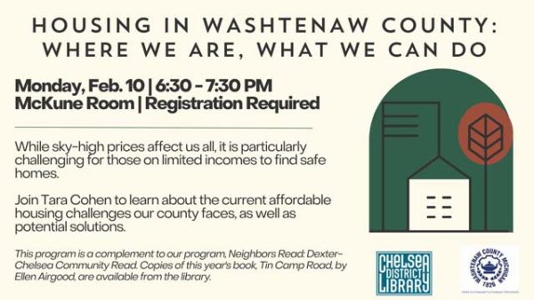 Feb. 10: Housing in Washtenaw County Program at Chelsea District ...