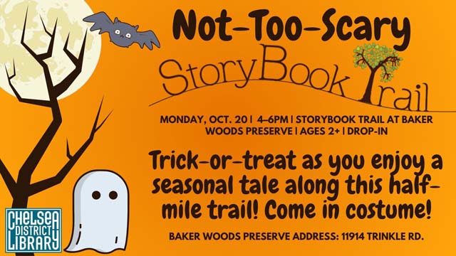Oct. 20: Not Too Scary Storybook Trail - Chelsea Update: Chelsea ...
