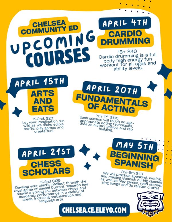 Chelsea Community Education Upcoming Courses - Chelsea Update: Chelsea ...